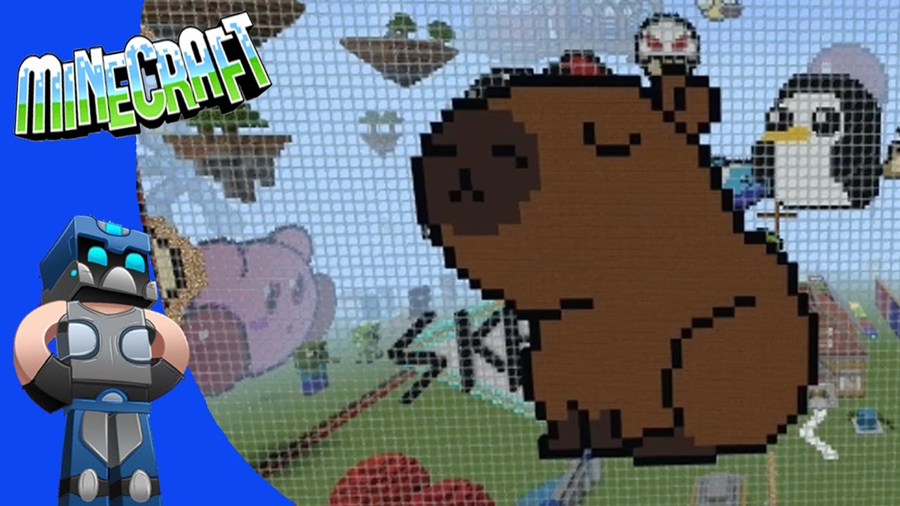 Minecraft: Como hacer Capibara Pixel art Tutorial - YouTube