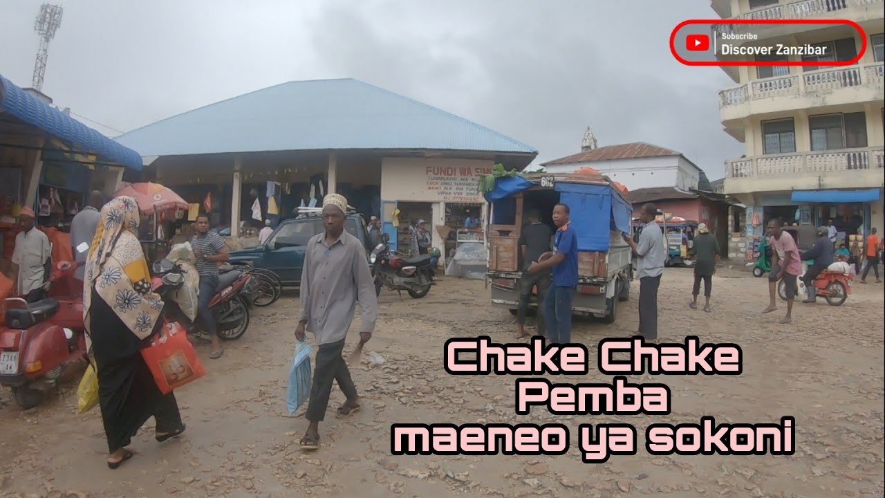 Chake Chake Pemba maeneo ya mjini sokoni na stand ya daladala ...