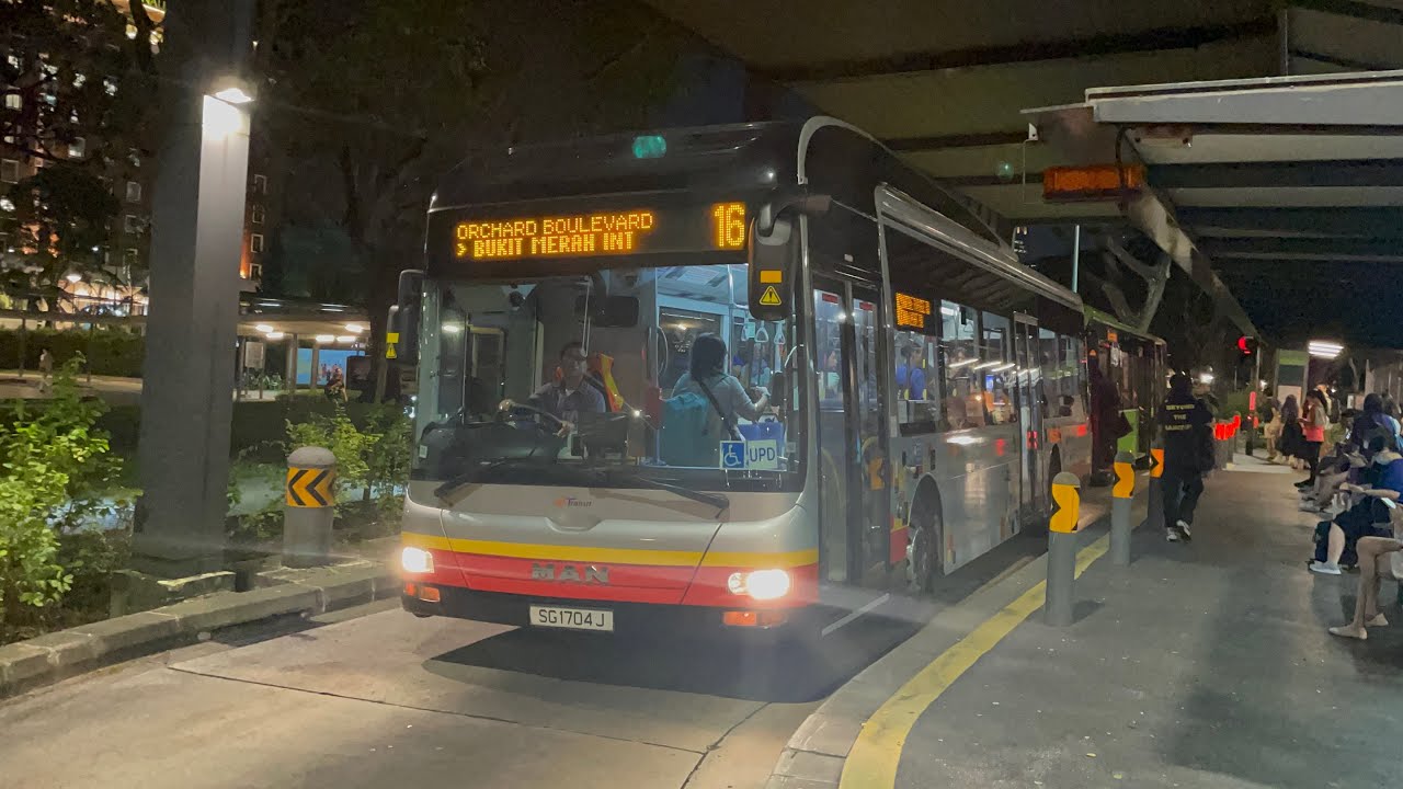 SBS Transit MAN NL323F A22 (Batch 3) SG1704J on Service 16 departing ...