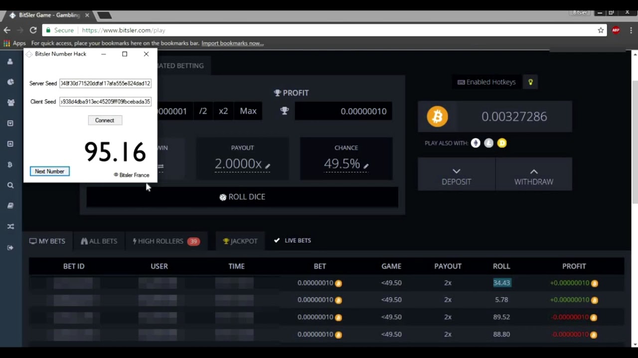 Number Hack no Bitsler - YouTube