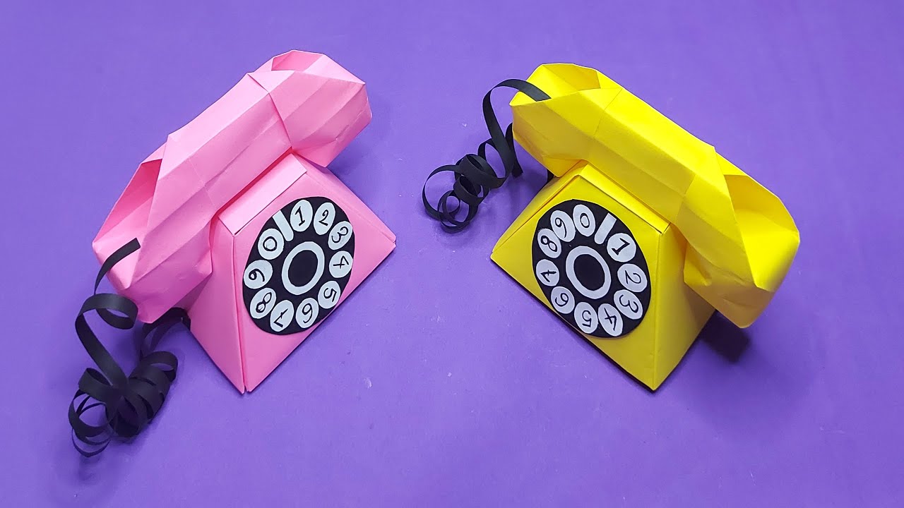DIY HOW TO MAKE PAPER TELEPHONE / Paper Craft / paper Telephone ...