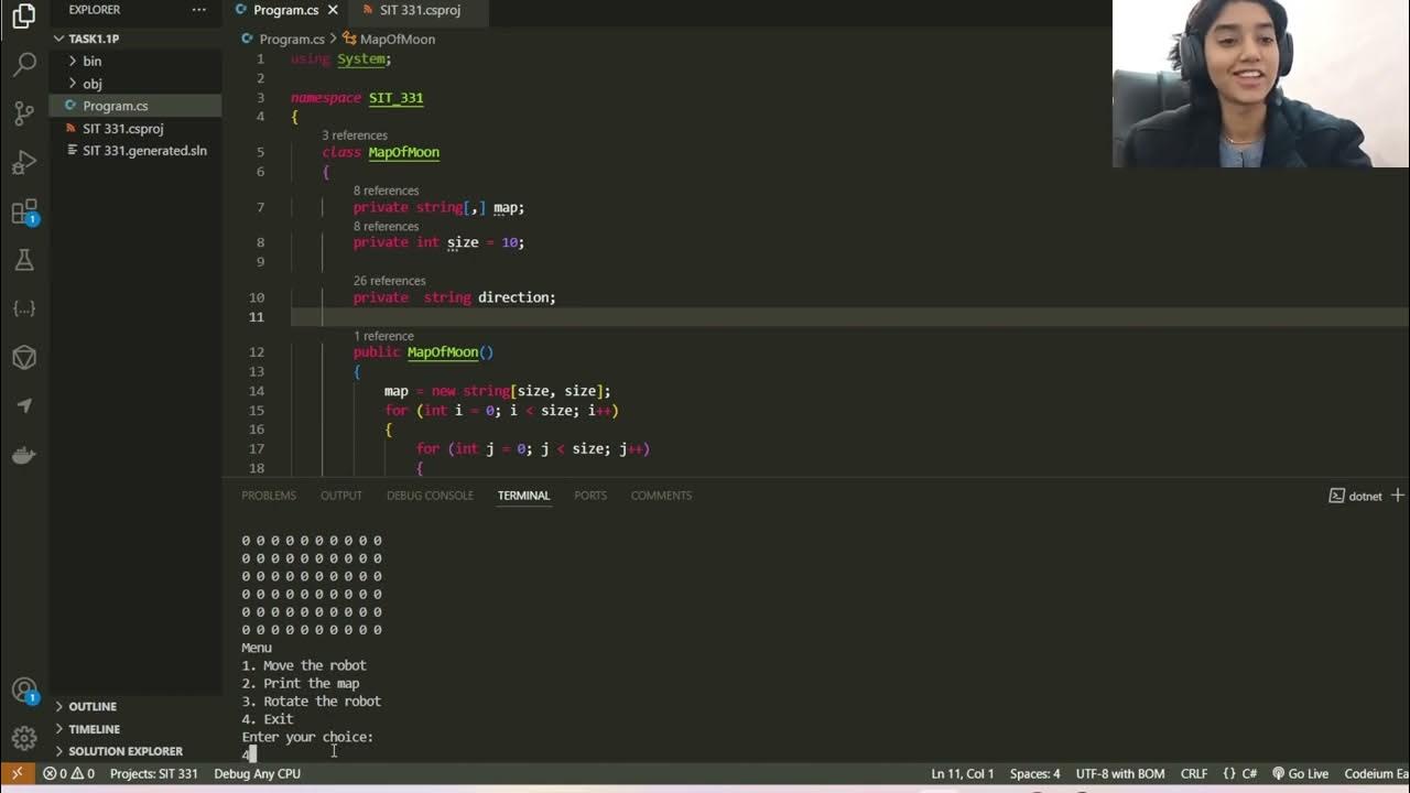 Moon Robot Simulation in C# - YouTube
