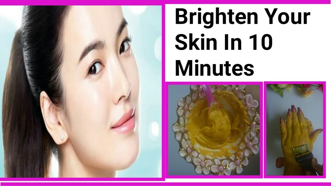 how to brighten skin in 10 Minutes - Miracle skin whitening face pack ...