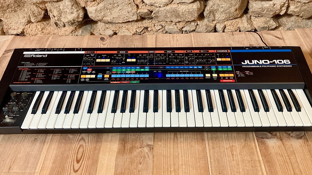 Roland Juno 106 with Kiwi upgrade - YouTube