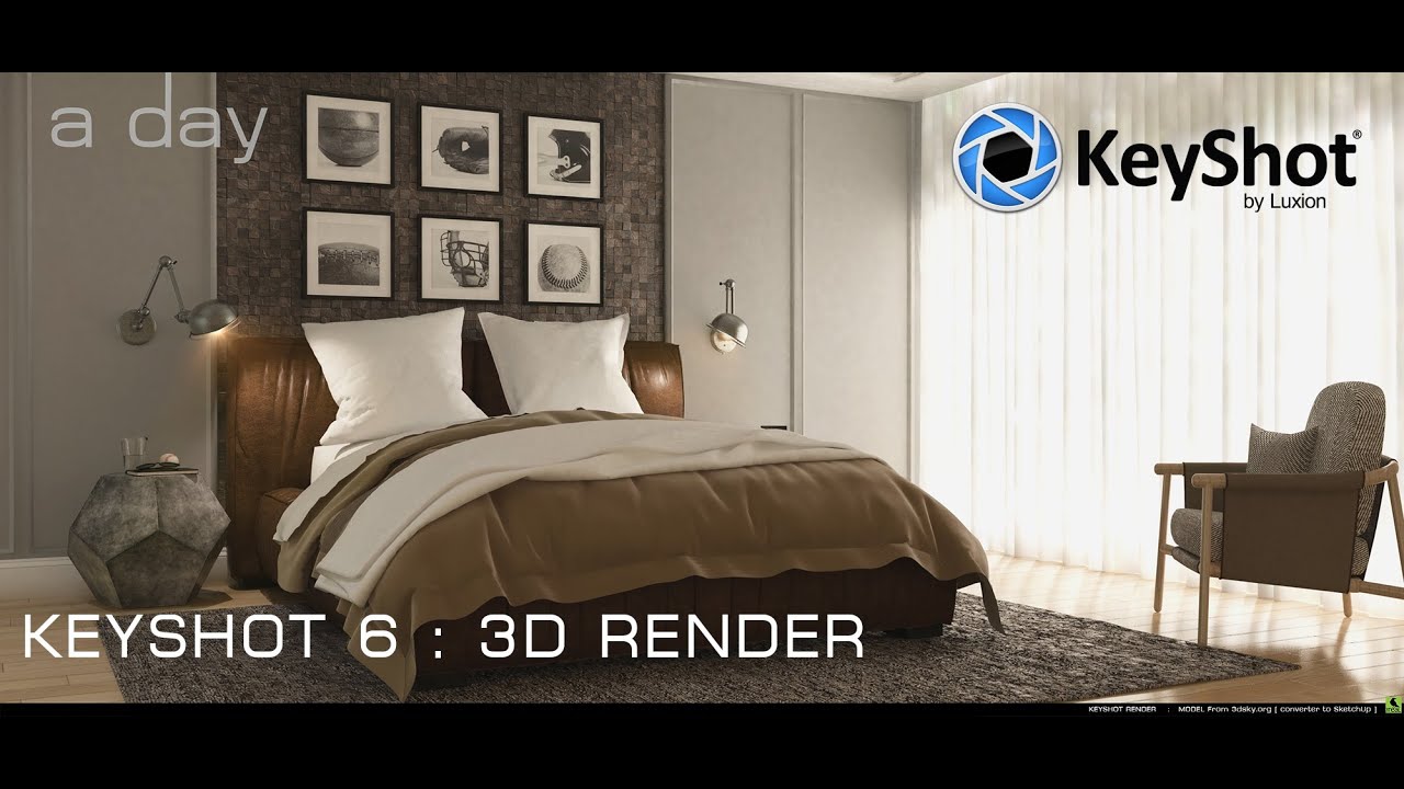 Keyshot 6 interior scene : shot test environment , lights and materials ...