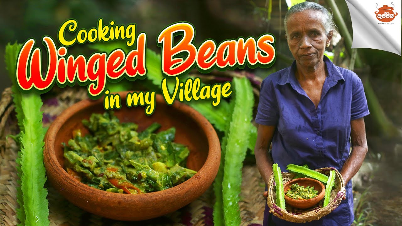 Cooking winged Beans in my village | Cuisineofsrilanka - YouTube
