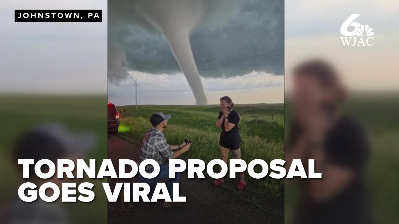 Pennsylvania stormchasers go viral with tornado proposal photo - YouTube