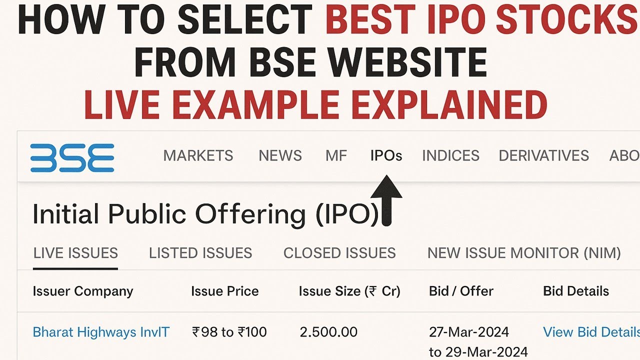 How to Select Best IPO Stocks from BSE Website in Hindi | Live Example ...