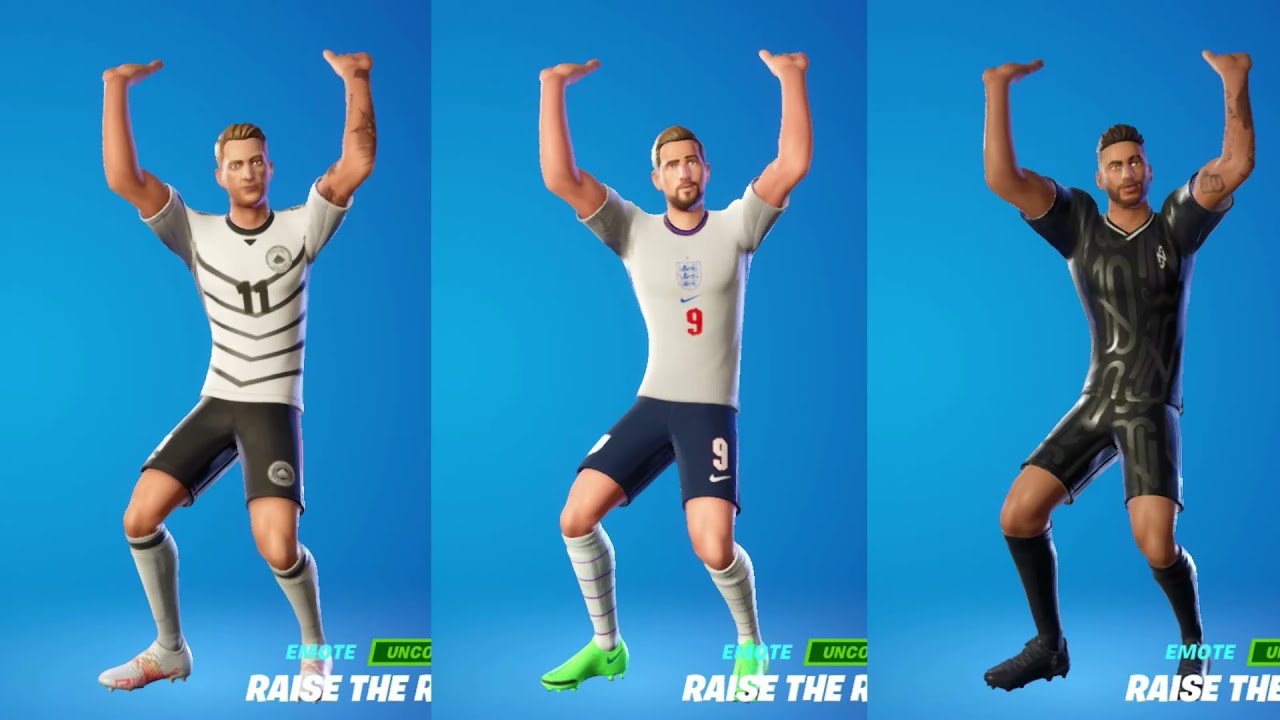 Sports Icon Skins Fortnite Dance Battle Harry Kanenaymar Jrmarco Reus Youtube