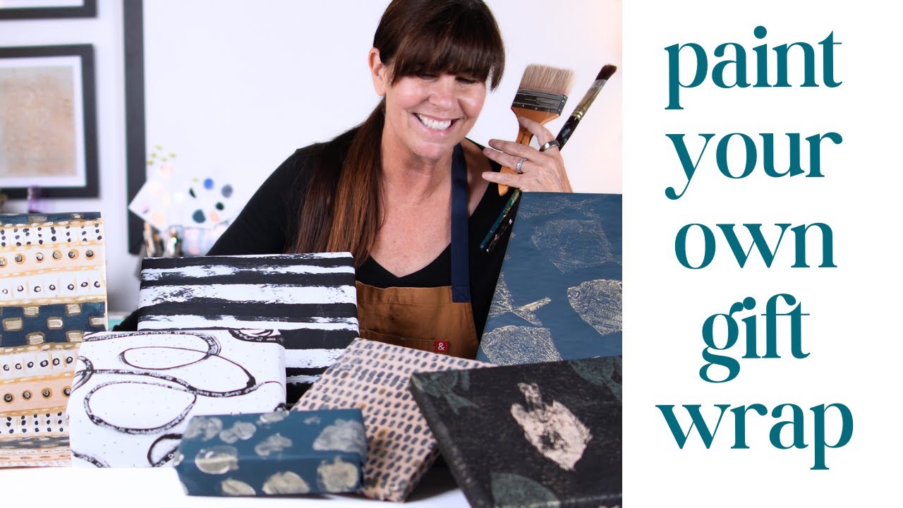 You Can Create STUNNING Hand Painted Papers for Unique Gift Wrap! - YouTube