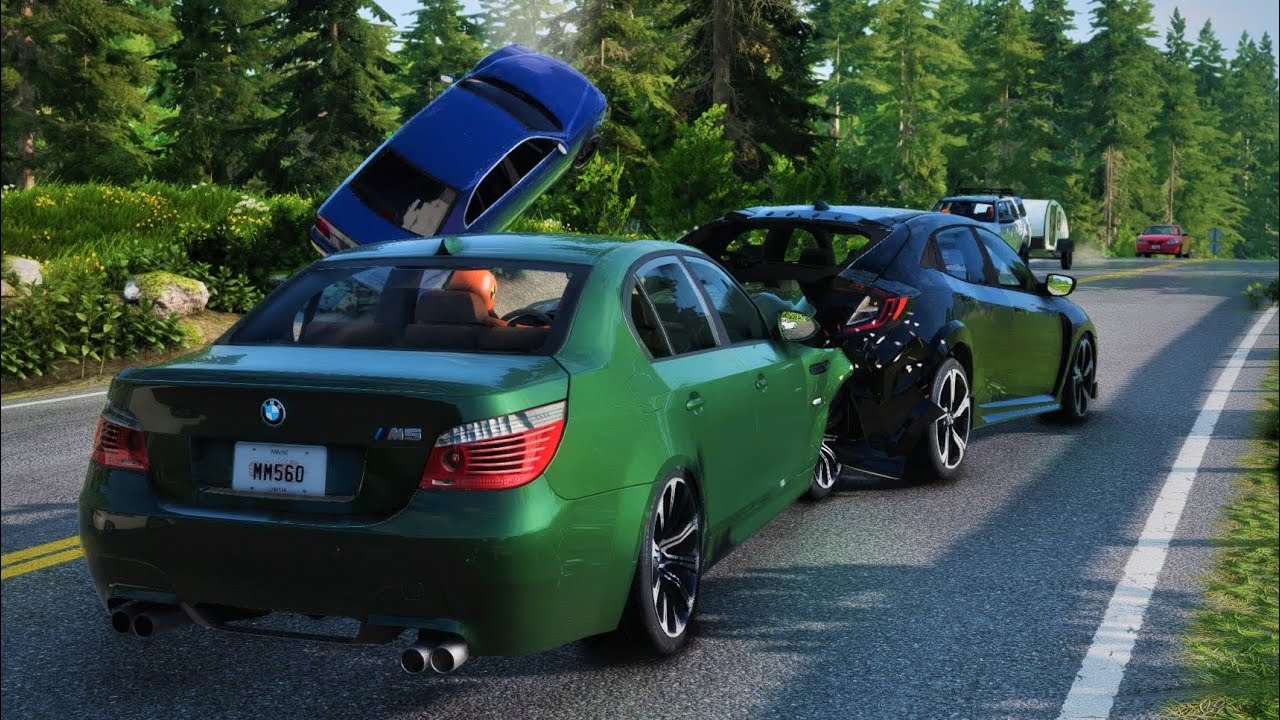 BeamNG Drive - Realistic Intersection Crashes #21 - YouTube