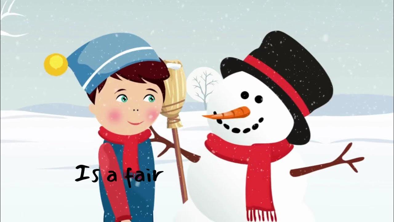 Frosty the Snowman Learning Rhyme with Lyrics | Fun Christmas Song for ...