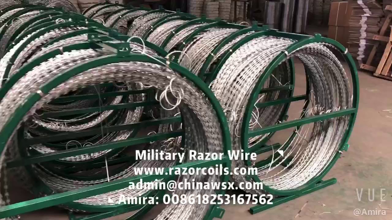 Military Security Razor Wire - YouTube