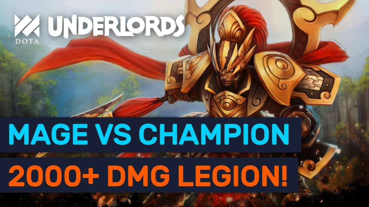 MAGE VS CHAMPION! 6 Primordial Mage Vs 2000+ DMG Legion! | Dota ...