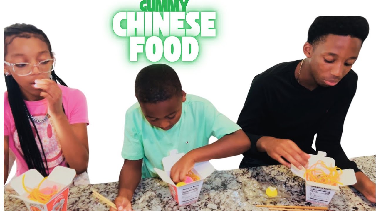Kids Try Gummy Chinese Food for the First Time! | Fun Taste Test - YouTube