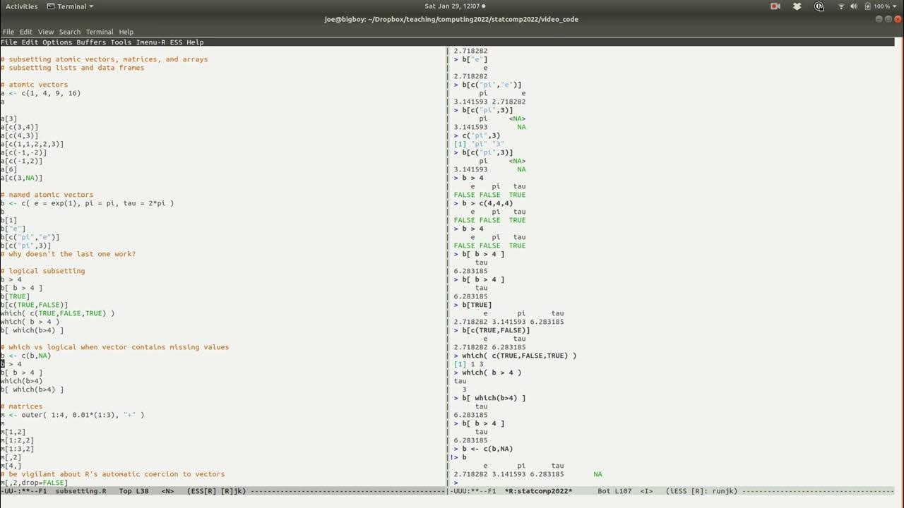 Subsetting Objects In R Youtube