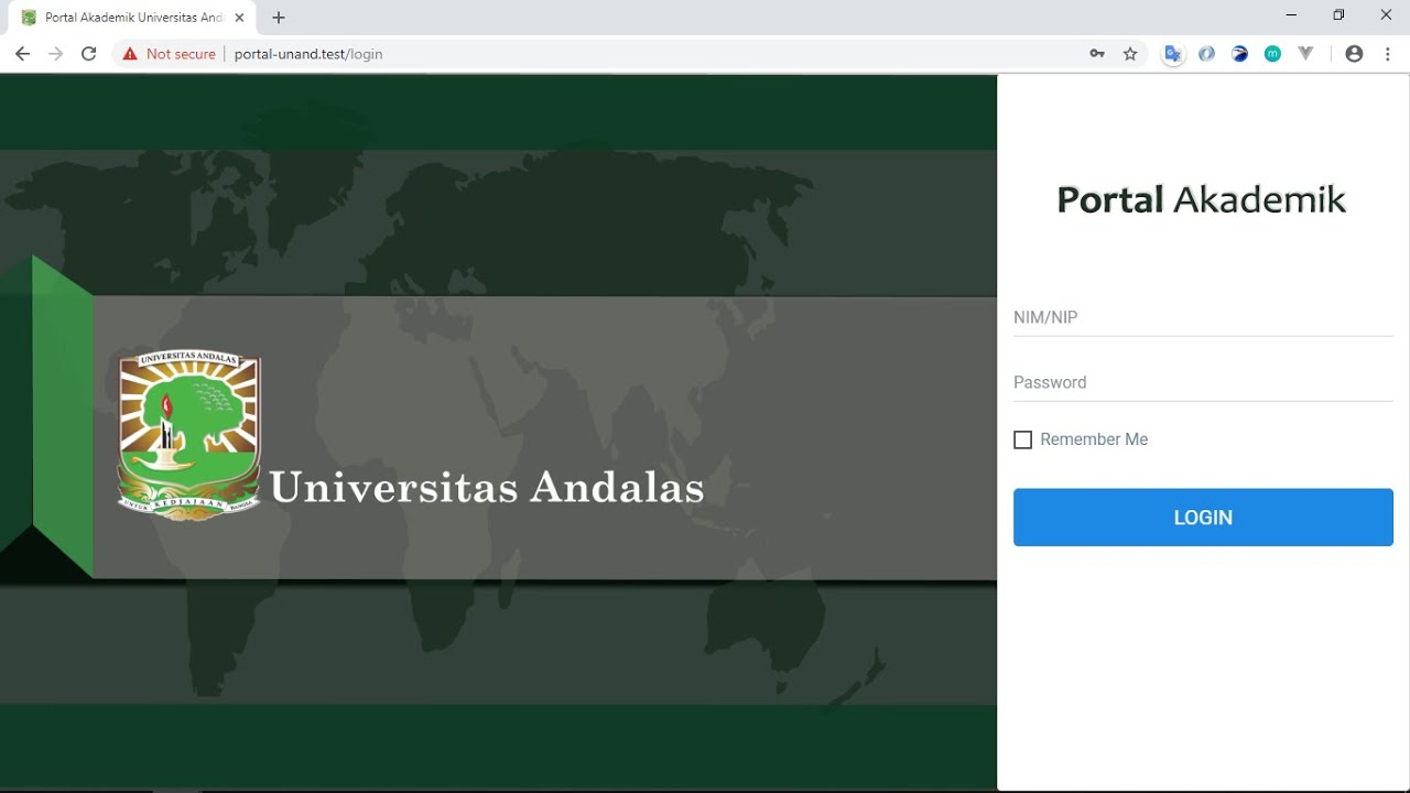 Demo Pengembangan Portal Akademik Universitas Andalas - YouTube