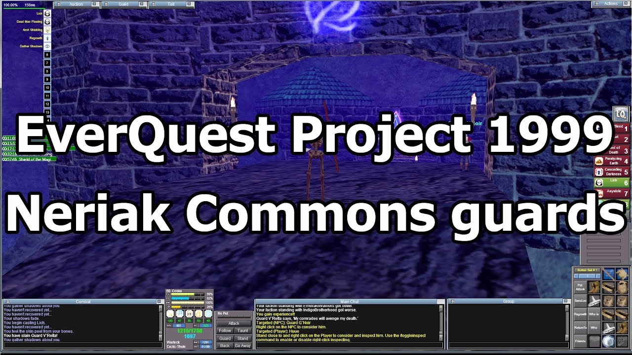 EverQuest Project 1999 #7 - Root-rotting guards in Neriak! - YouTube