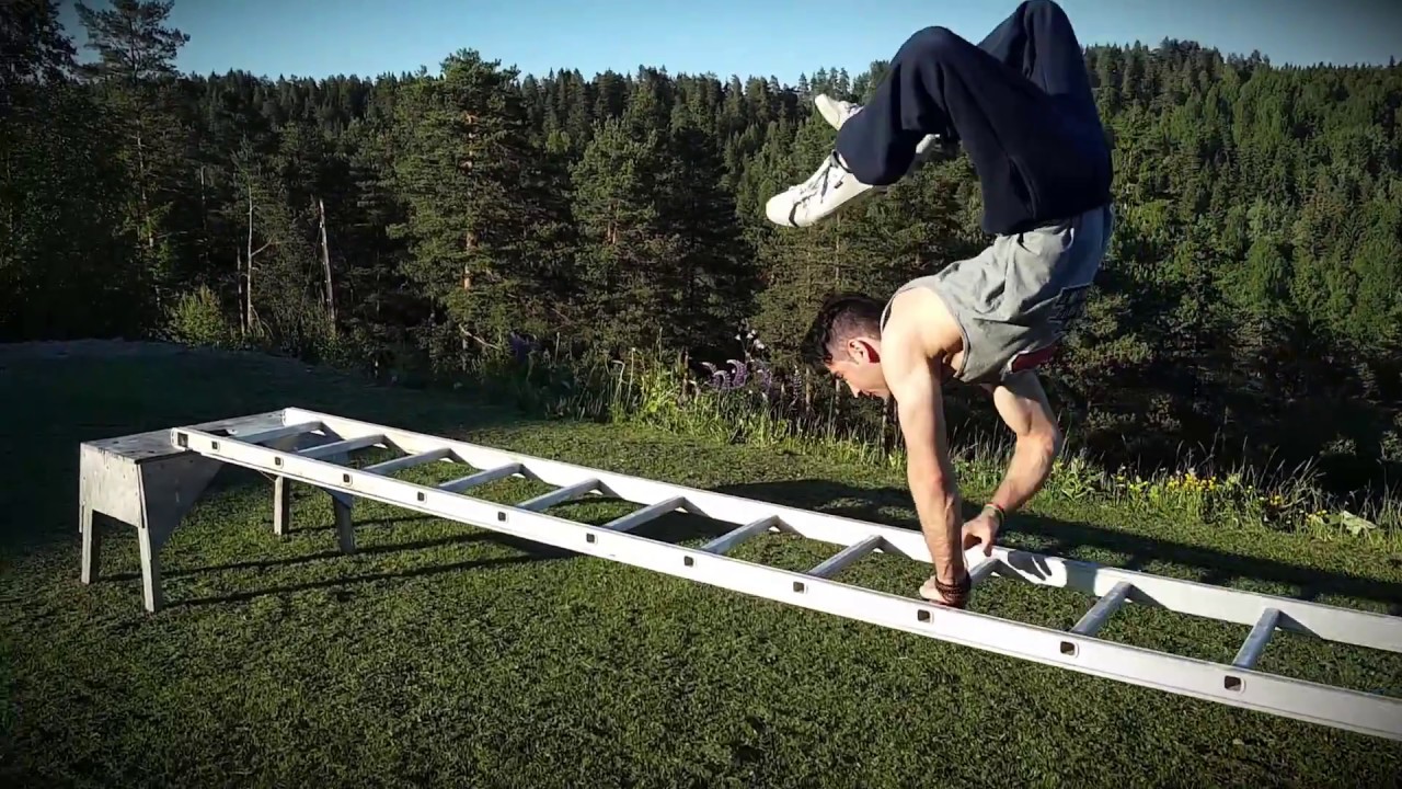 Handstand walk on ladder - YouTube