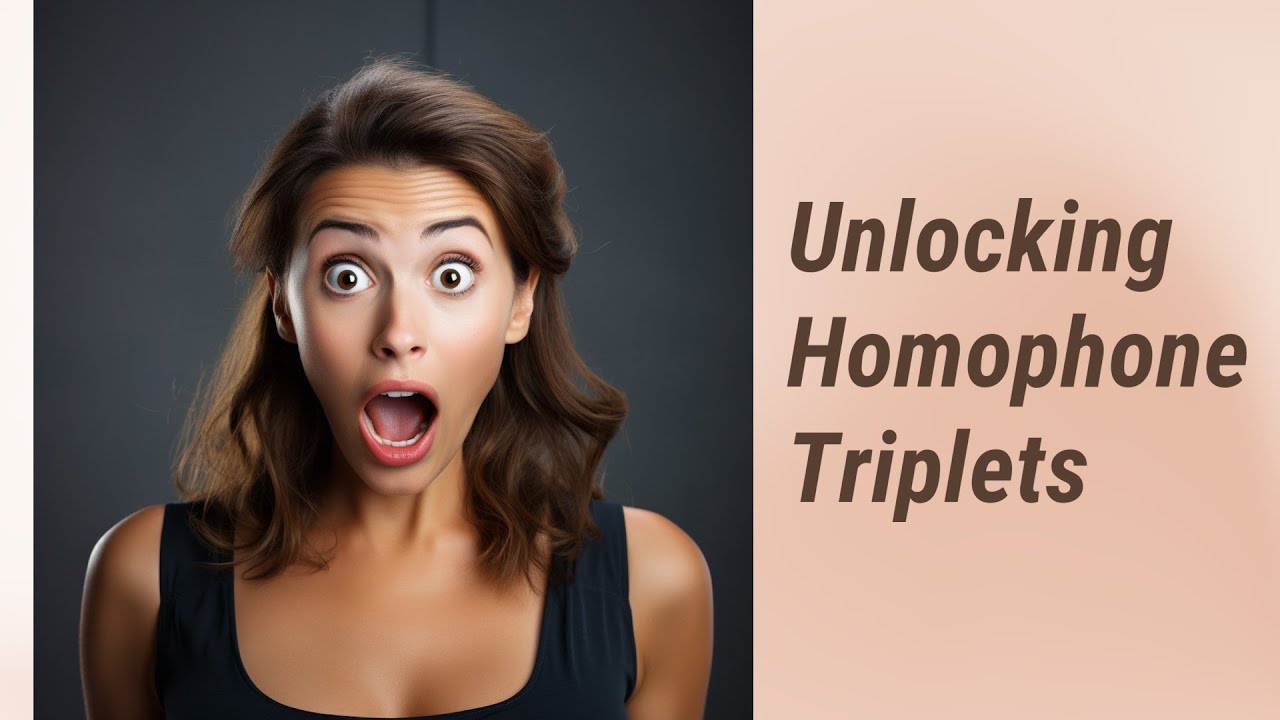 "Triple Threat: Mastering English Homophone Triplets" - YouTube