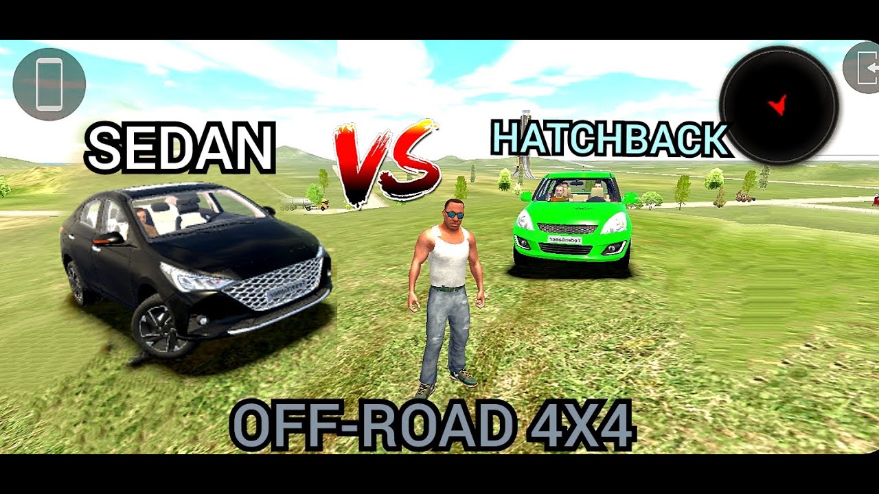 HATCHBACK VS SEDAN CAR OFF-ROAD 4X4 |INDIAN CAR SIMULATOR 3D |GAMEPLAY ...