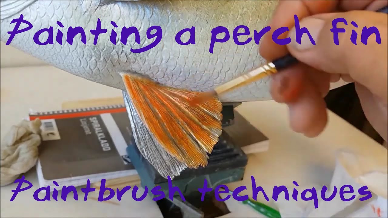 Painting a perch fin - YouTube