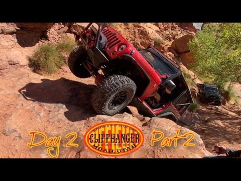 Cliff Hanger Moab, Utah part 2 in a jeep jl rubicon and sport - YouTube