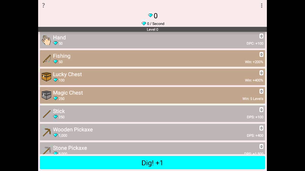 Diamond Clicker EP1 Level 100 - YouTube