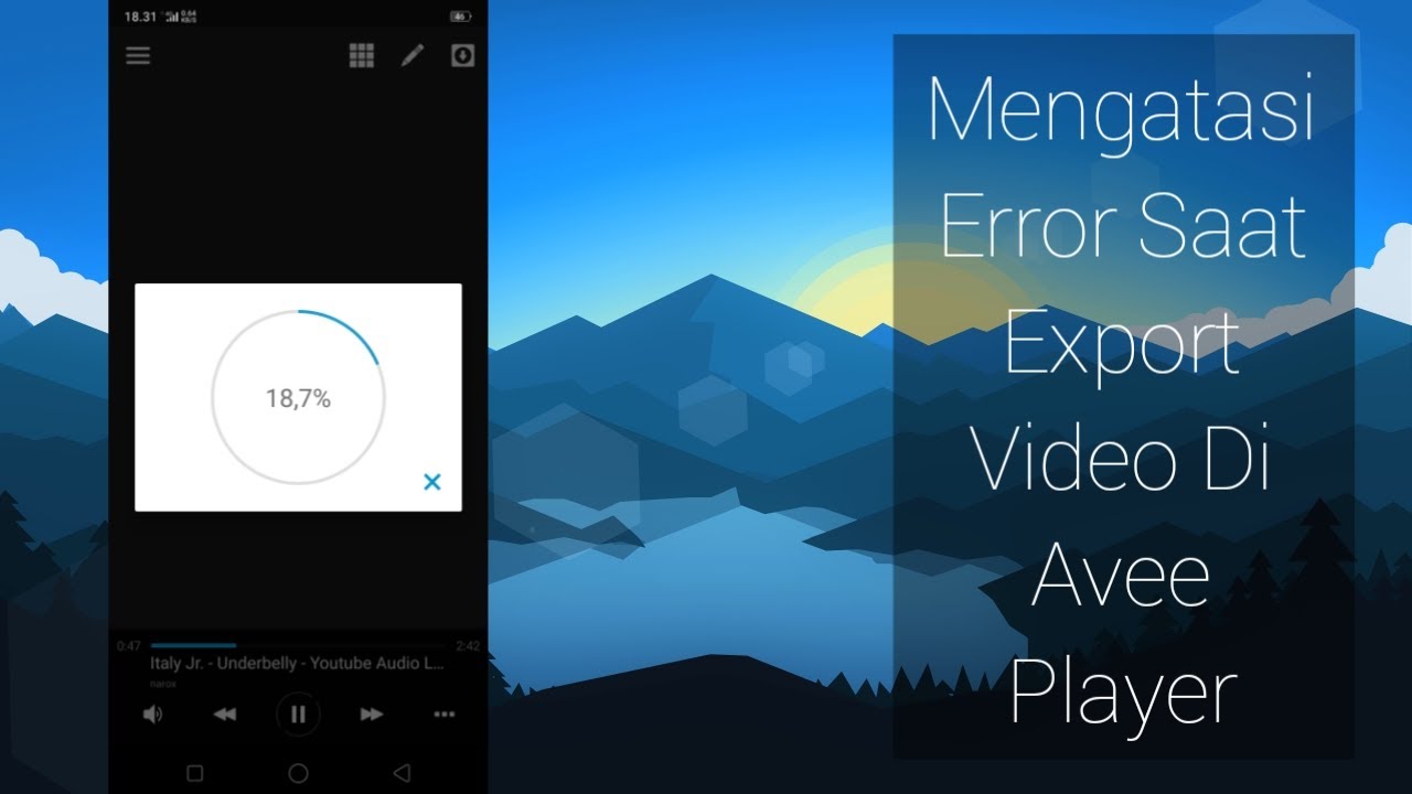 Cara mengatasi error saat export video avee player - YouTube