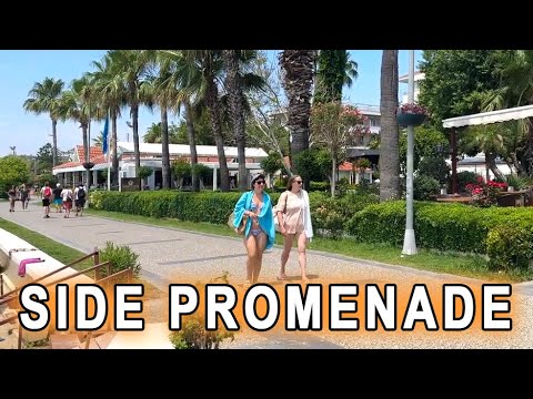SIDE Promenade HEUTE. Strand. Meer. Türkei 23.7.2024 4K #antalya #side ...