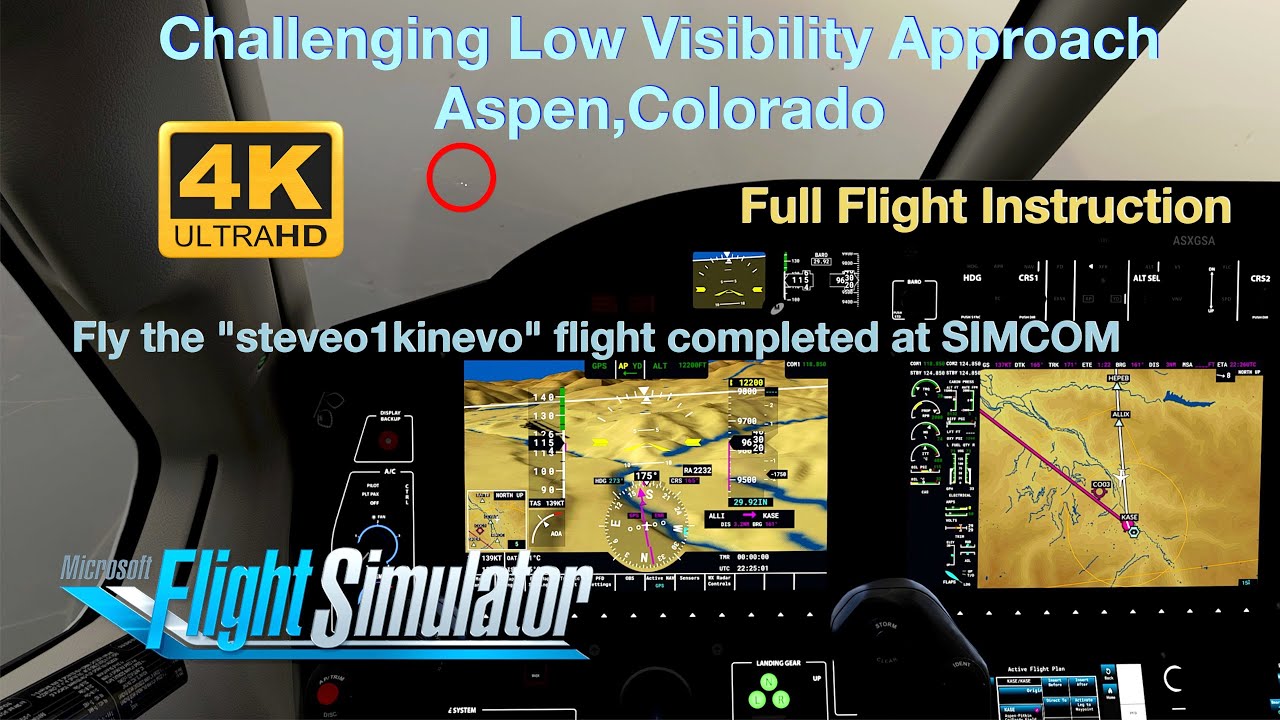 Aspen Airport Tutorial Flight- Experience a Challenging Landing in Low ...