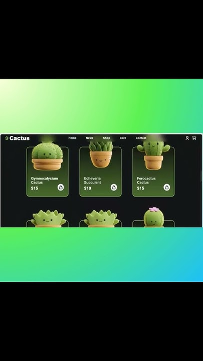 Responsive Cactus Website Design: HTML, CSS & JS - YouTube