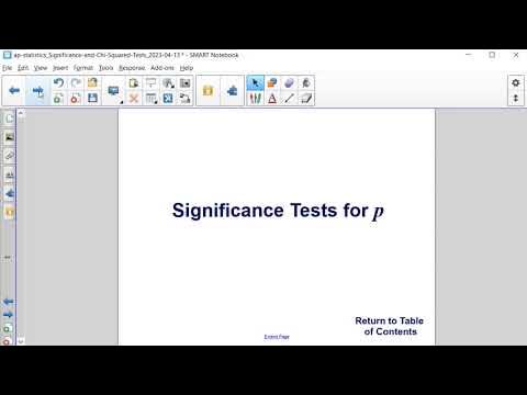 AP Stats Significance Tests for p - YouTube