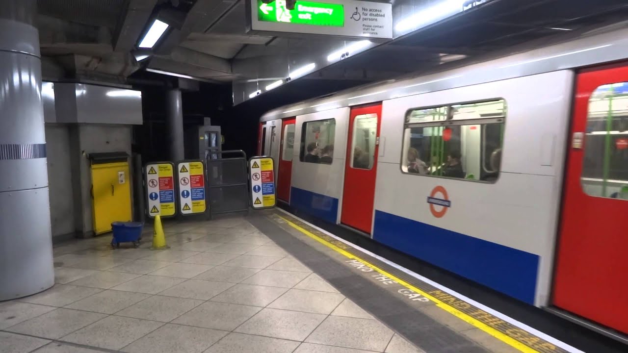 Classic District Line: D78 Stock train departing Westminster for Ealing ...