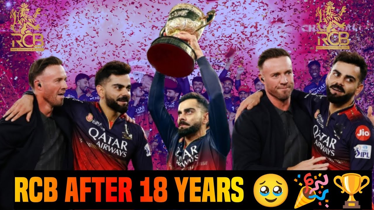 FINALLY AFTER 18 YEARS OF LONG WAIT RCB WINS THE TATA IPL TROPHY FOR ...