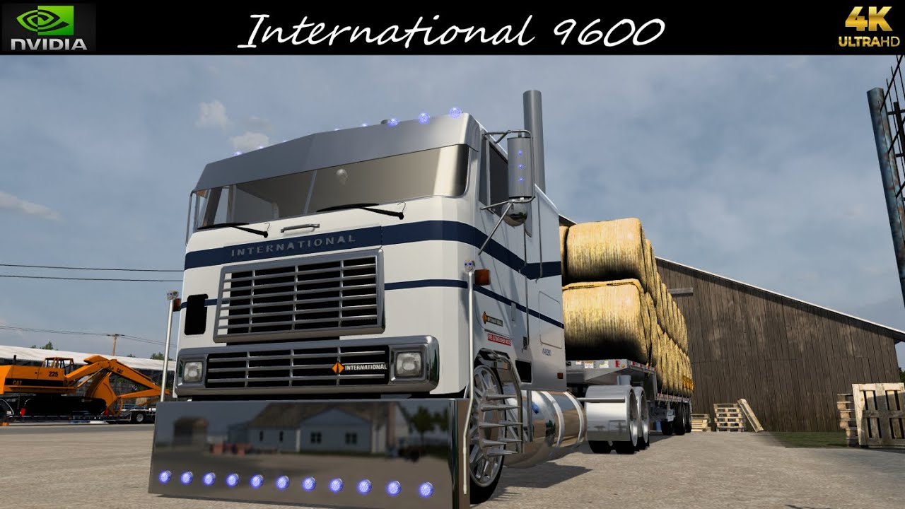 *Custom International 9600* Round Bales Haul Riverton to Jackson 8K/PNG ...