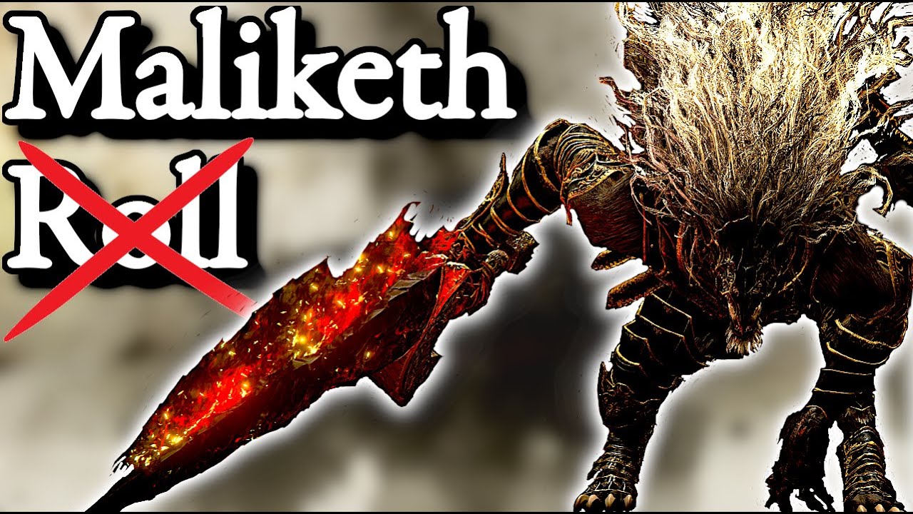Elden Ring - Maliketh but I cant ROLL (LVL1, NO DAMAGE) - YouTube