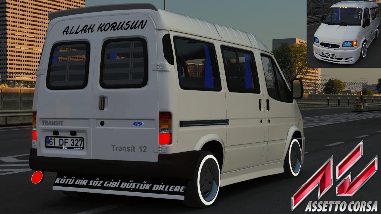 Ford Transit 12 Minibüs Modifiye 285 km/s / Assetto Corsa - YouTube