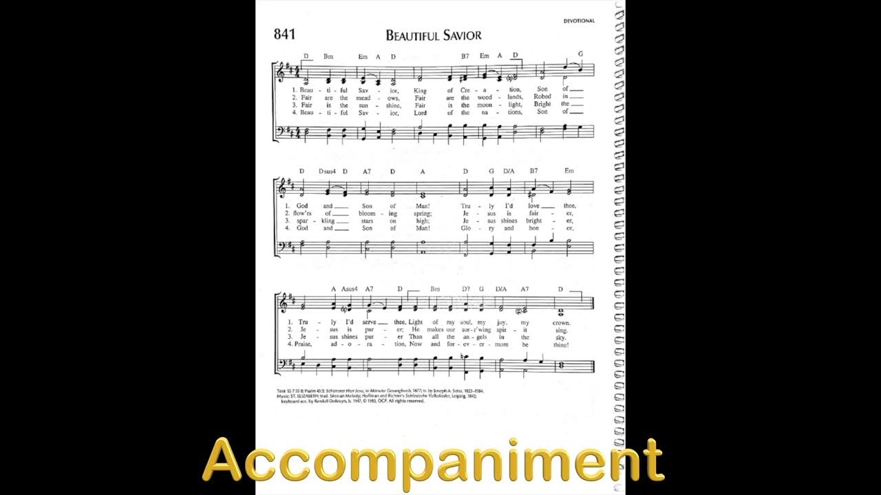 Beautiful Savior - SATB Hymn - Accompaniment - Rehearsal track. - YouTube