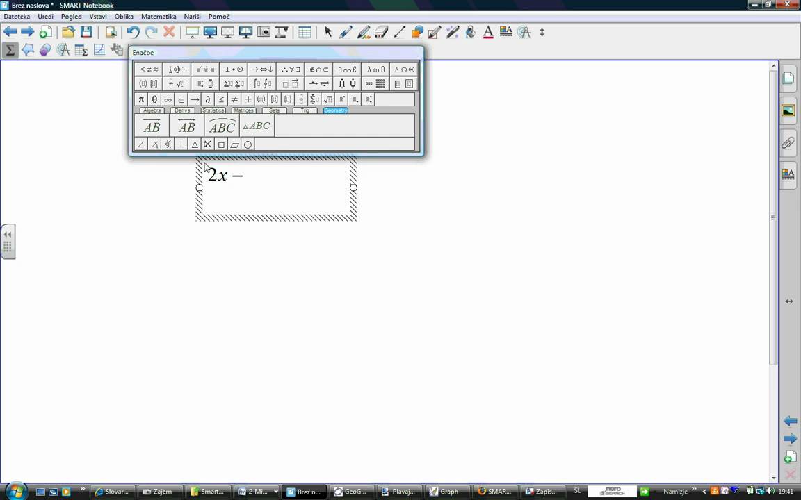 SMART Notebook Math Tools_Reševanje linearnih enačb.wmv - YouTube