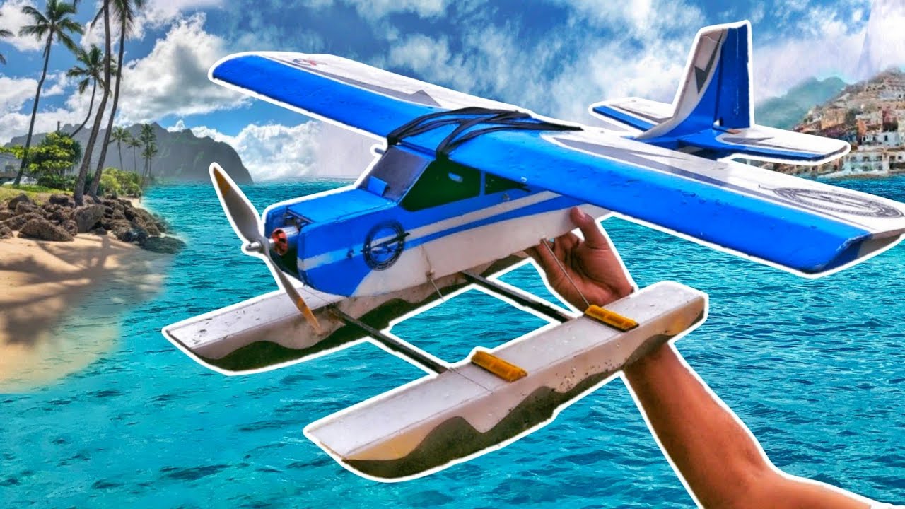 RC Seaplane | rc plane water landing | PRINCE PANCHAL MAKER - YouTube