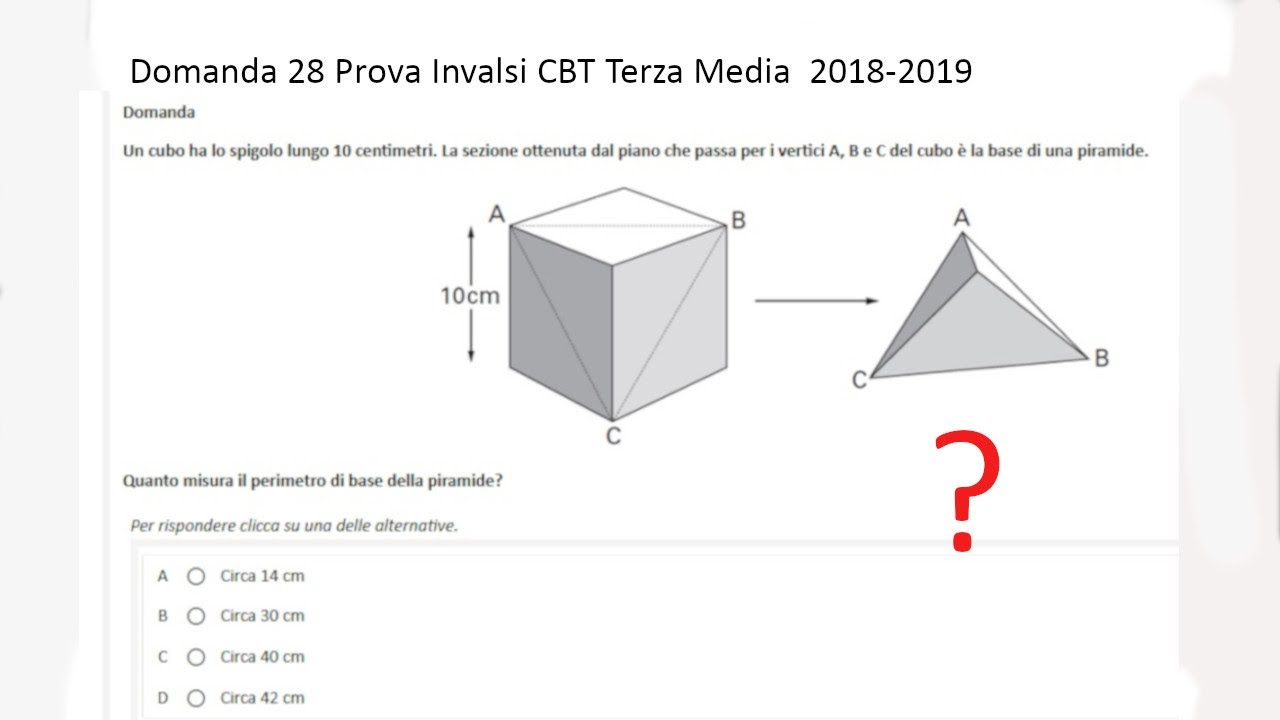 Prova Invalsi Matematica Scuola Media CBT 2018-2019 Domanda 28 SPIEGATA ...
