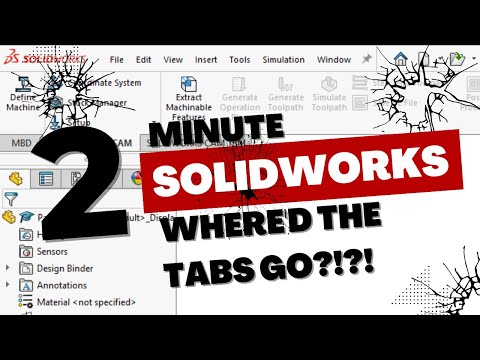 How To Restore Command Manager In Solidworks