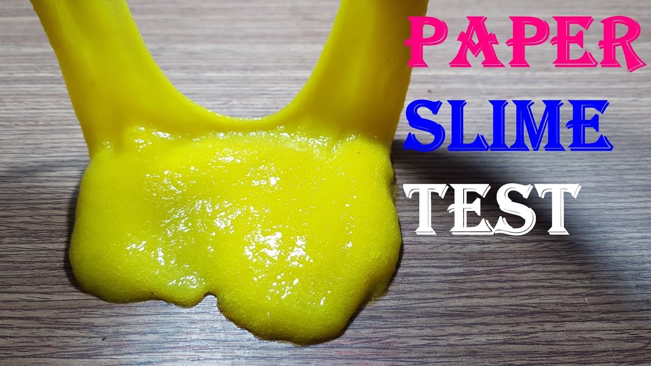 Paper Slime Test!! No Glue No Borax Slime Recipes - YouTube