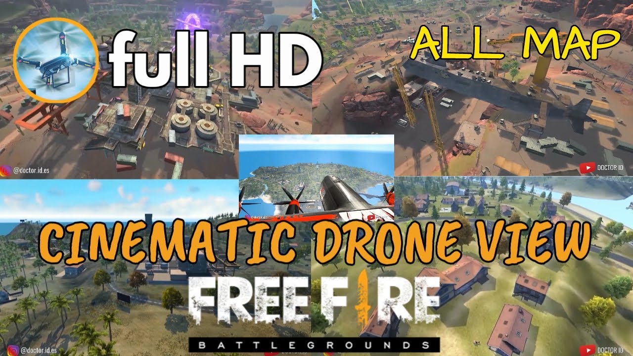FREE FIRE HD CINEMATIC VIDEO DRONE VIEW FULL MAP BERMUDA PURGATORY ...