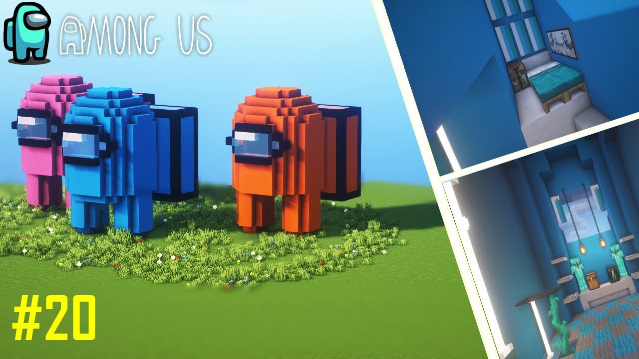 MINECRAFT: How To Build A🚀 Among Us Crewmate House🔪 In Minecraft ...