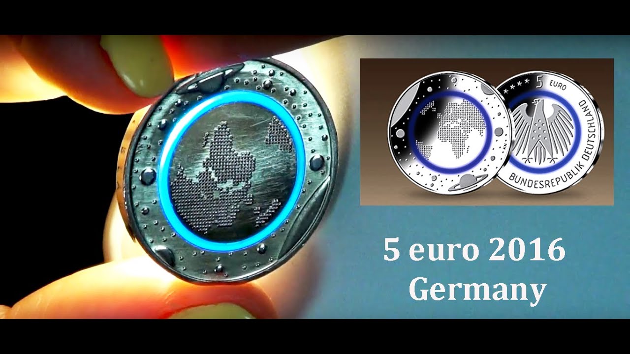5 euro 2016 "Planet Earth" a German coin with plastic element - YouTube