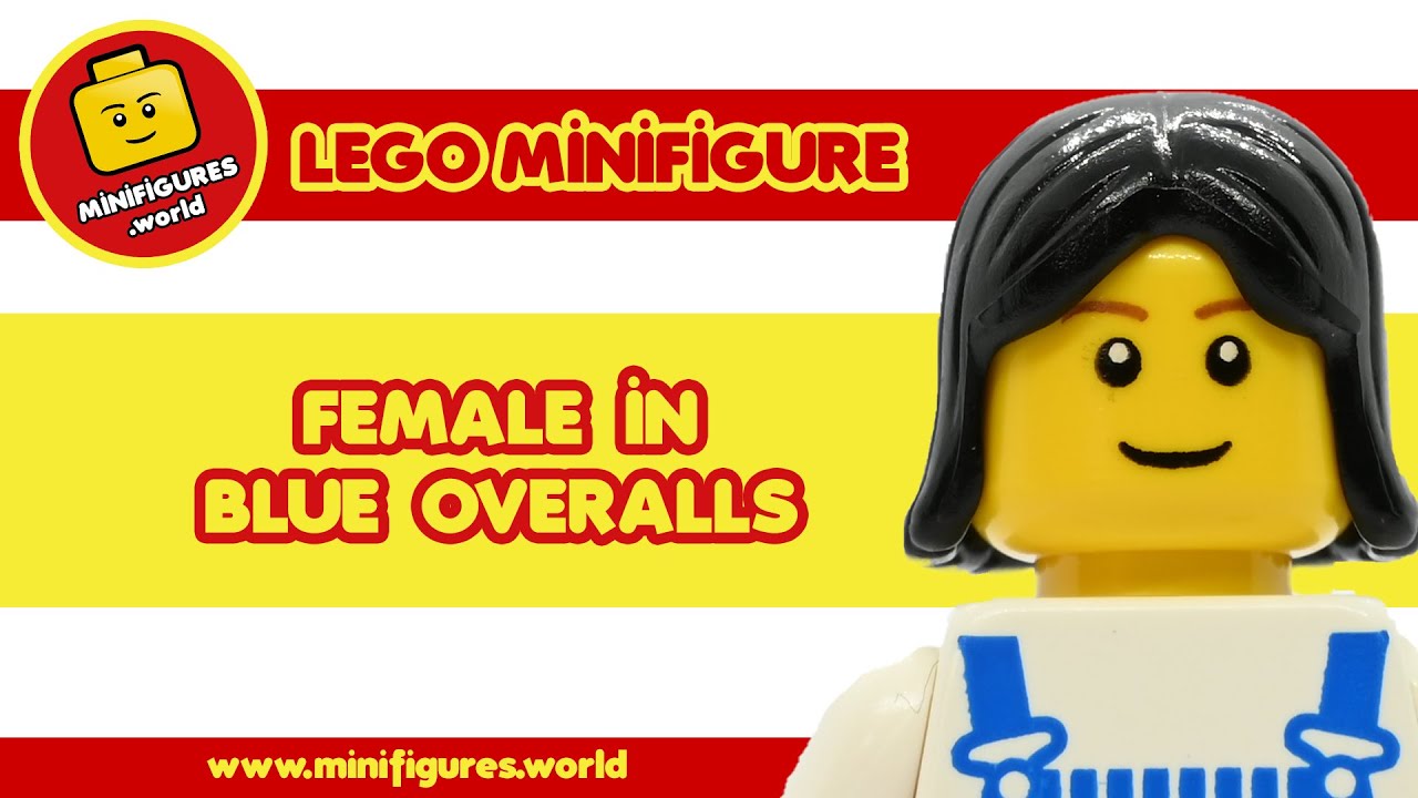 👩 LEGO minifigure: Female in blue overalls (ovr033) 👩 [FAMILY] - YouTube