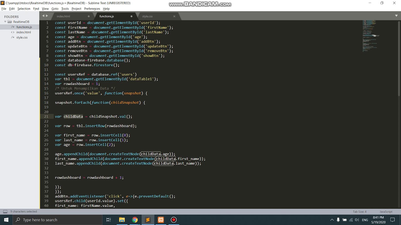 Cara membuat View Table di HTML menggunakan Firebase! - YouTube