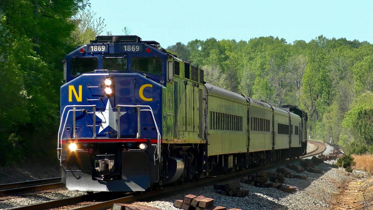 Amtrak Piedmont Trains Around Central North Carolina - YouTube